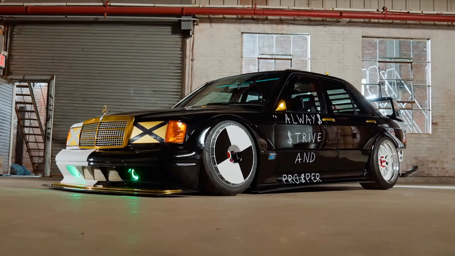 Este es el Mercedes 190E EVO II de Asap Rocky sacado de Need for Speed
